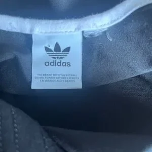 adidas | Tops | Adidas Black Onepiece With Light Blue Trim Coton Blend ...
